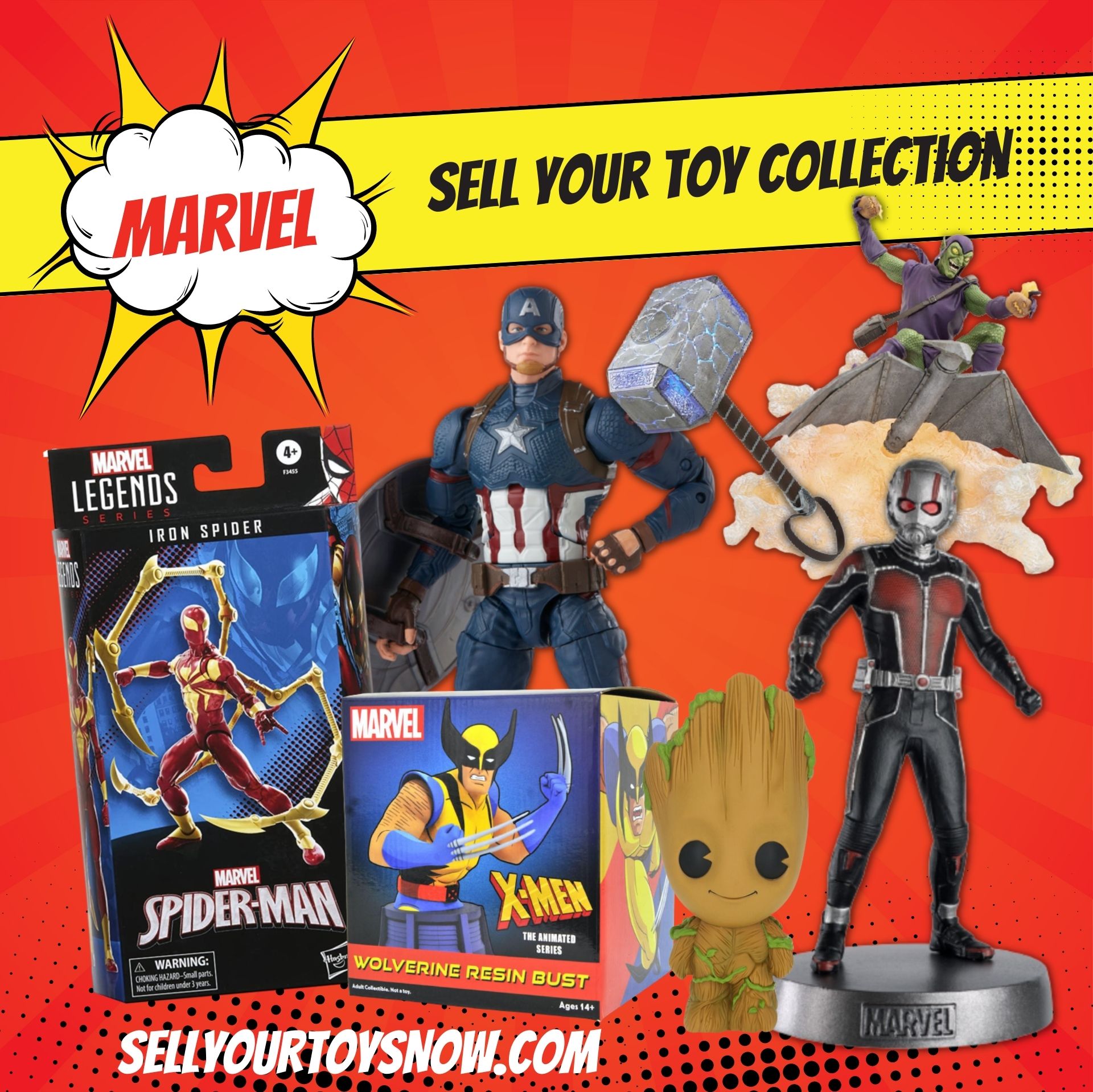 We Buy Marvel Action Figures And Collections - Sell Your Toys Now
